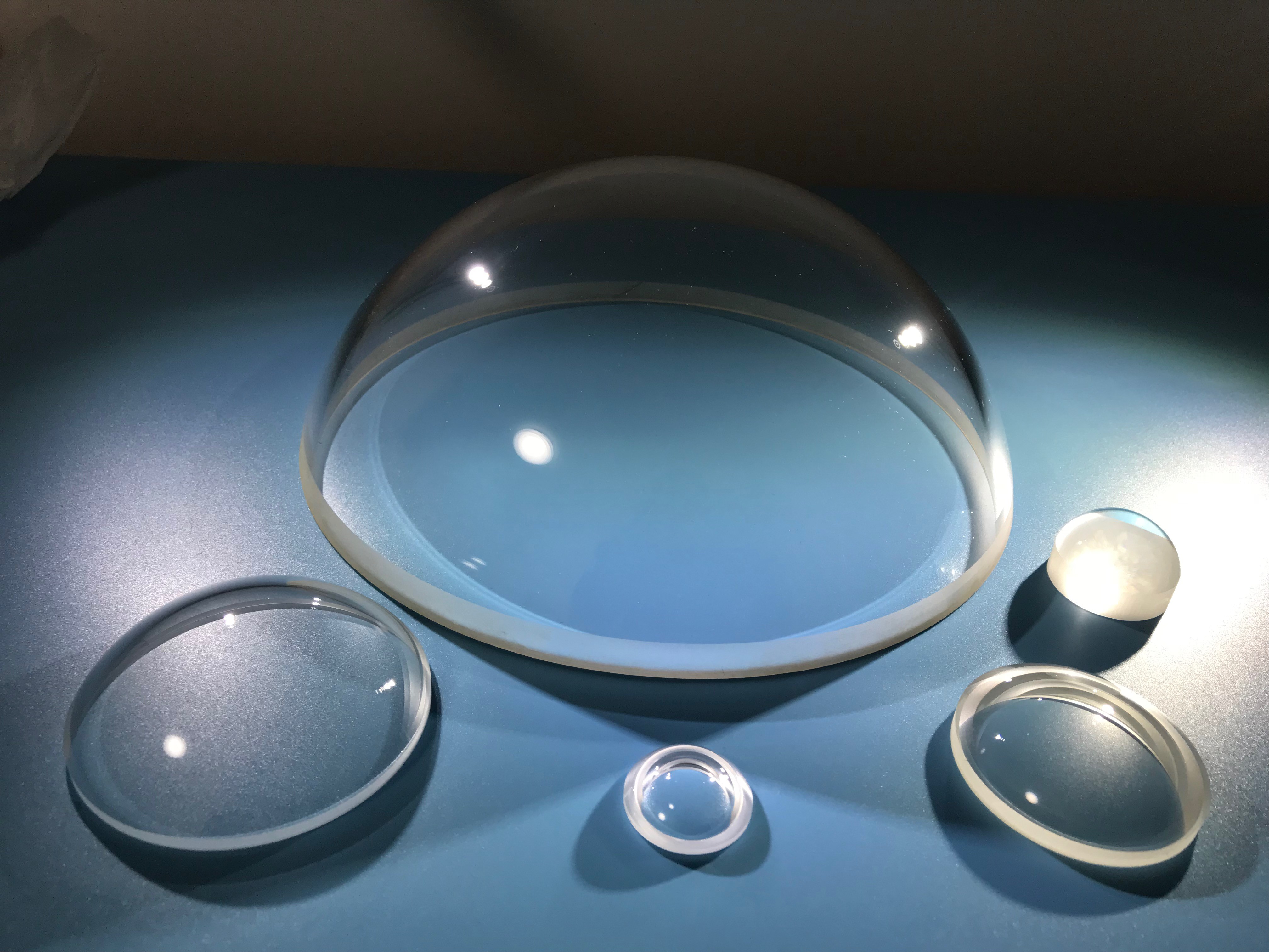 Polished Synthetic Sapphire Optical Windows Glass Quartz / BK7 Dome Lens