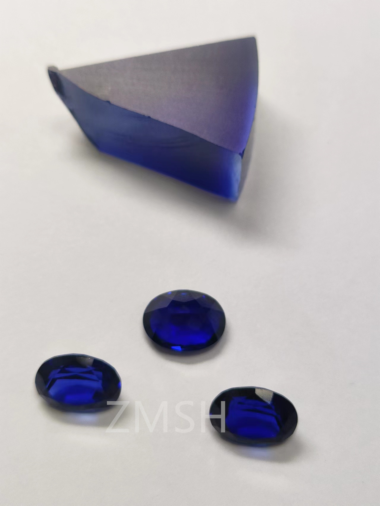 Blue Sapphire Row Gem Fe Ti Doped Kashmir Oceanic Azure Gem Crystal Jewelry