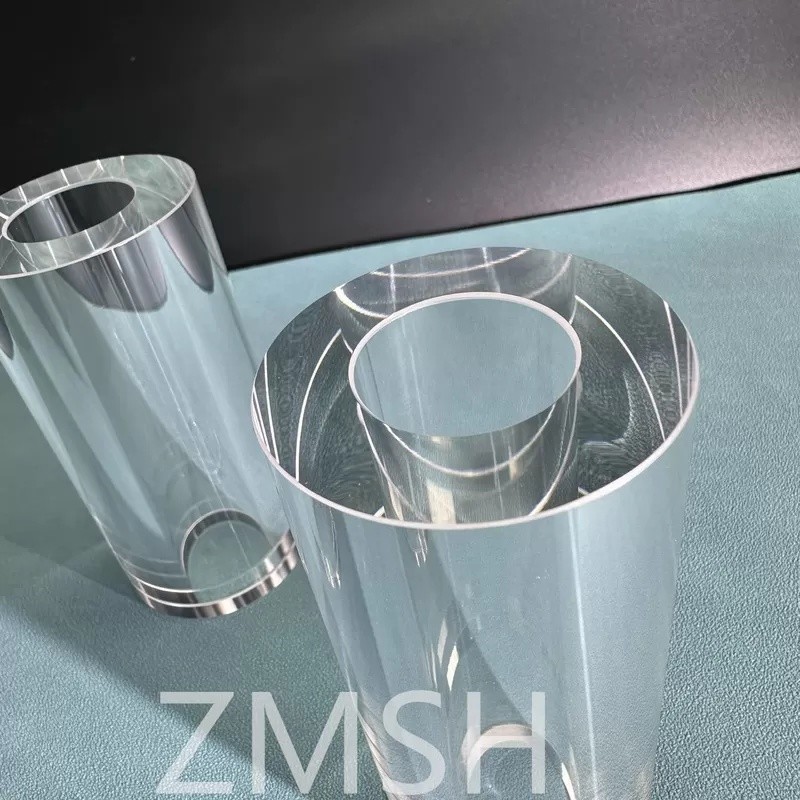 Sapphire Tube OD50mm ID25.4mm Lenght 100mm AL2O3 C-Axis KY Method Mohs ...