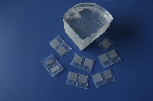 10x10 mmt Tellurium Oxide TeO2 Crystals , Crystal Wafer Substrate TeO2