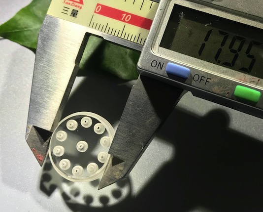 Round Sapphire Glass Lens Assembly Part With Sink Hole High Thermal ...