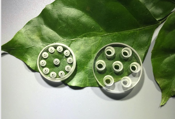 Round Sapphire Glass Lens Assembly Part With Sink Hole High Thermal ...