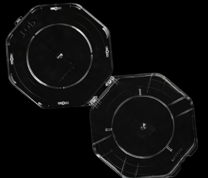 PP 12 Inch Round Single Wafer Carrier Container Box Contamination Prevent